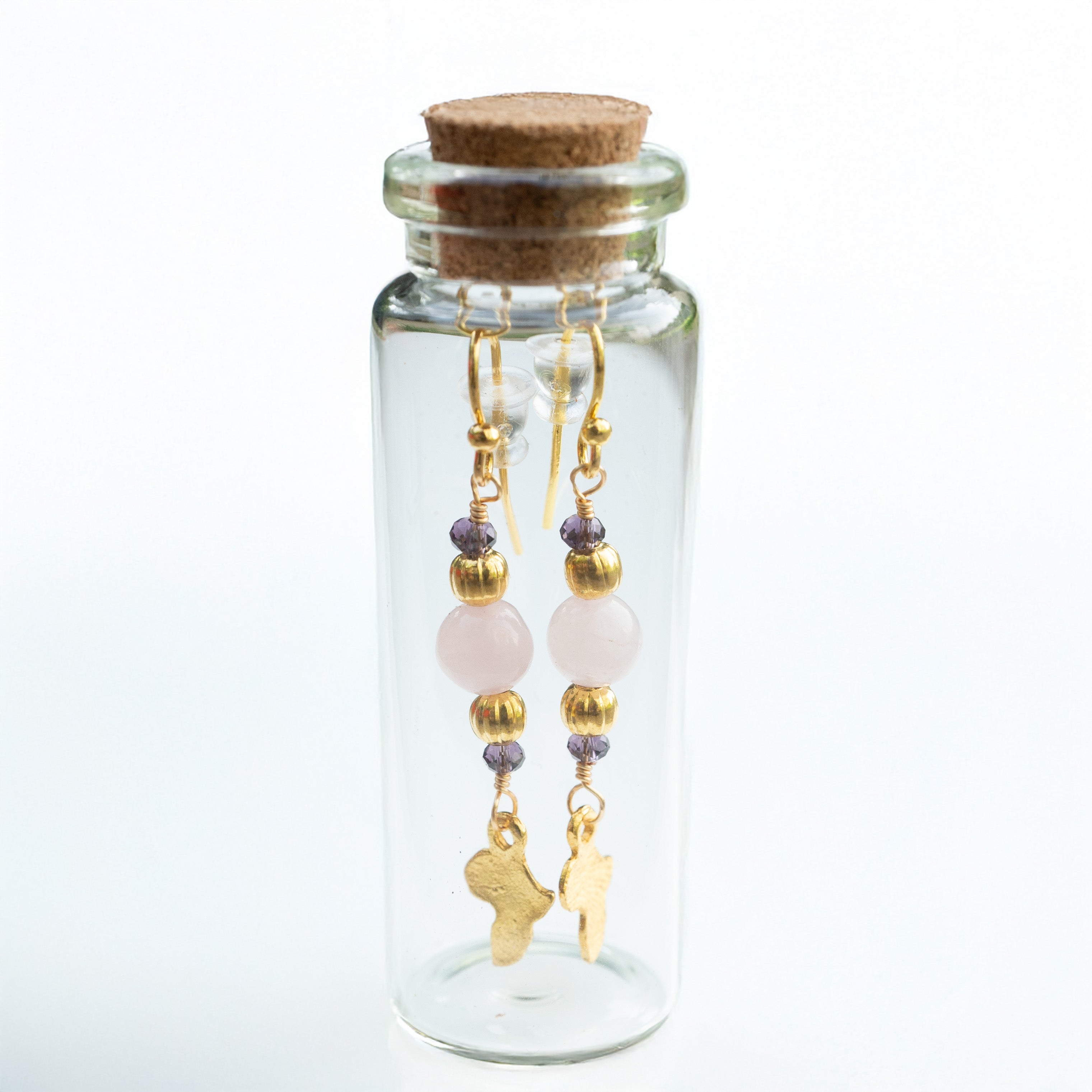 BOTTLED ROSE QUARTS - GOLD – Roshell Designs
