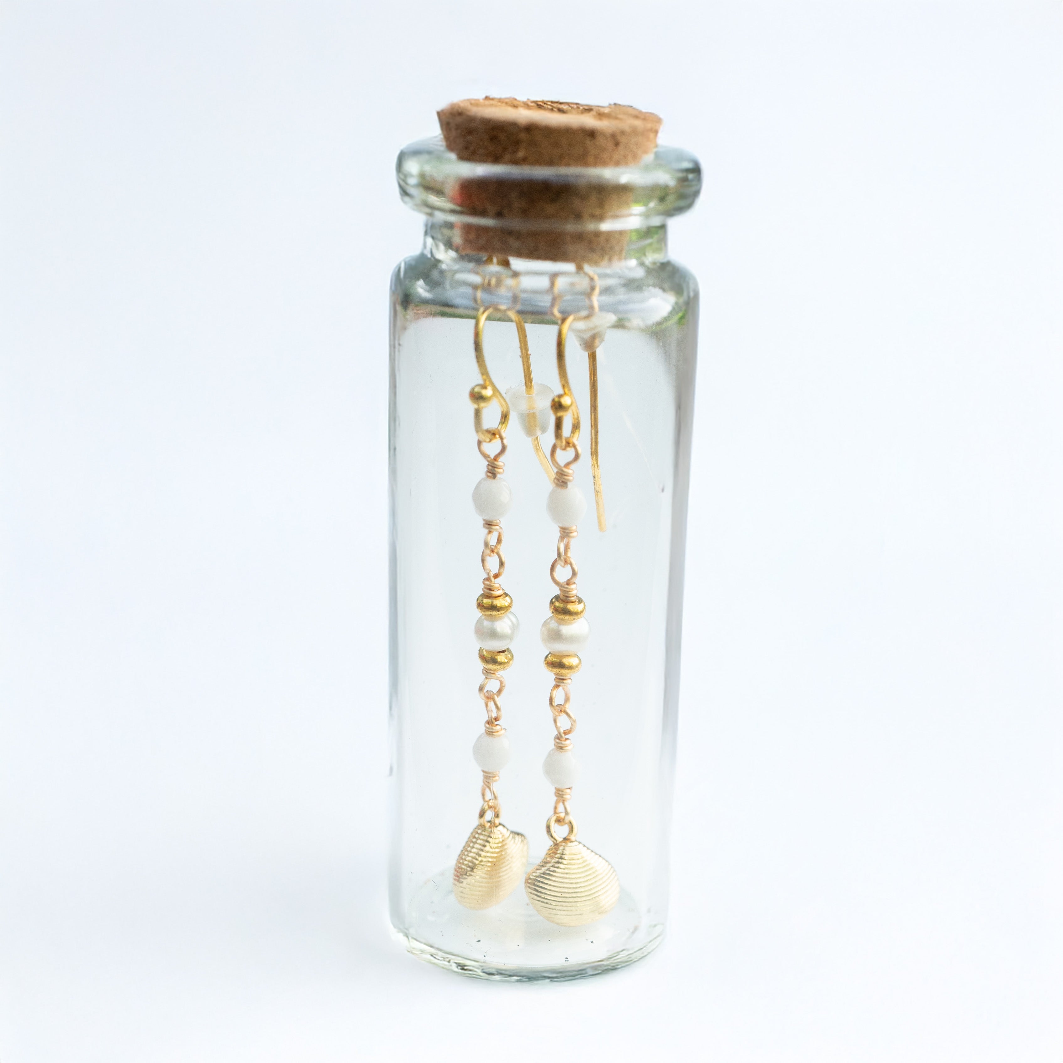 BOTTLED PEARL AND SHELL - GOLD – Roshell Designs