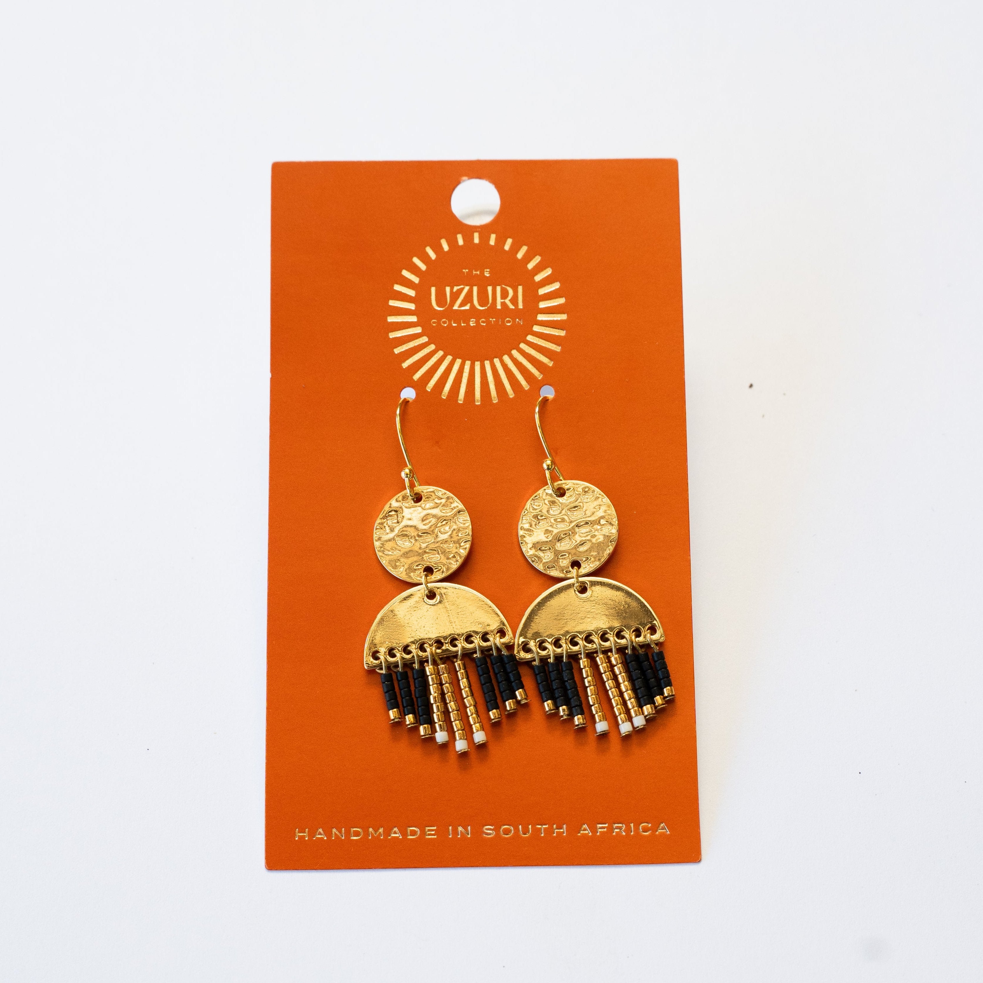 UZURI MOON FRINGE - BLACK – Roshell Designs